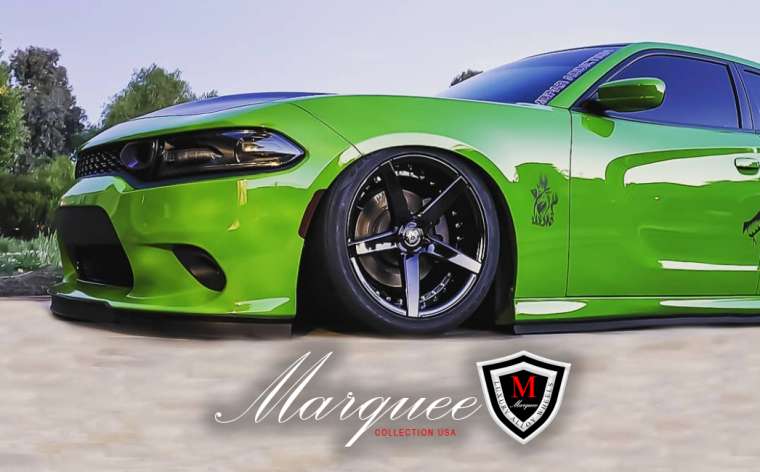 M3226 Gloss Black in Green Dodge Charger | Marquee Wheels