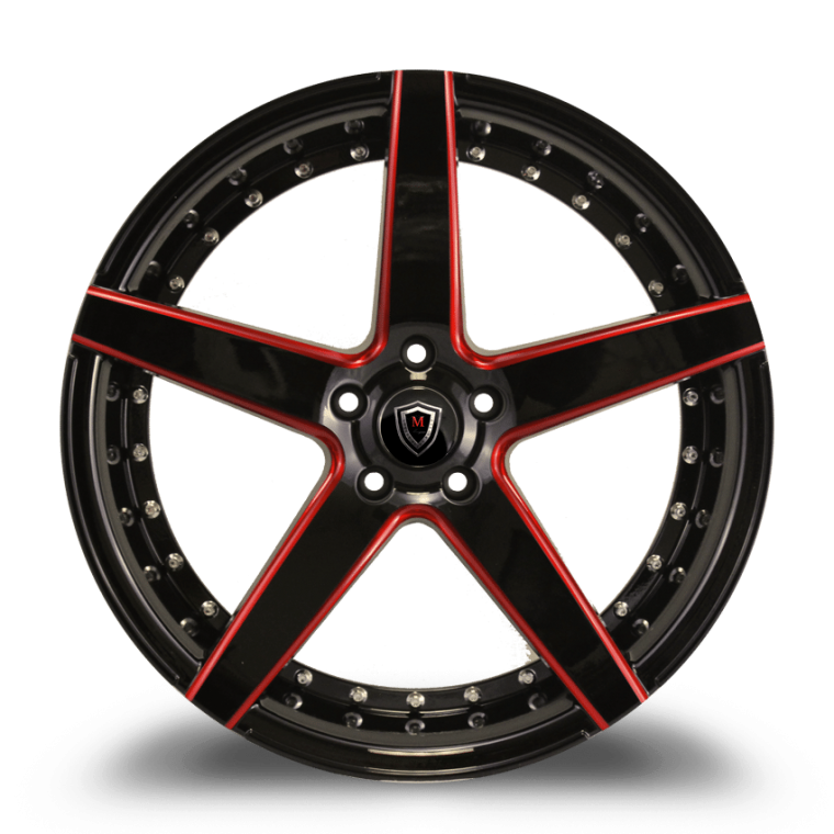 M3226 G.BLACK/RED MILLING | Marquee Wheels